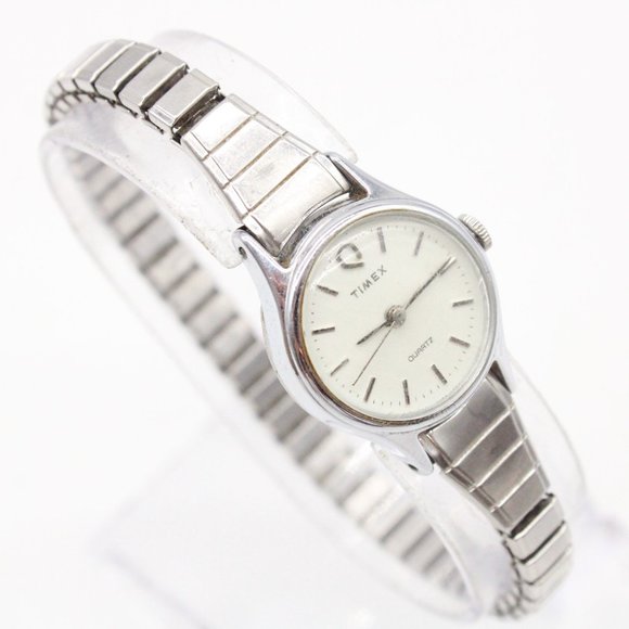 Timex | Accessories | Vintage Timex Watch Womens Silver Tone Stainless ...